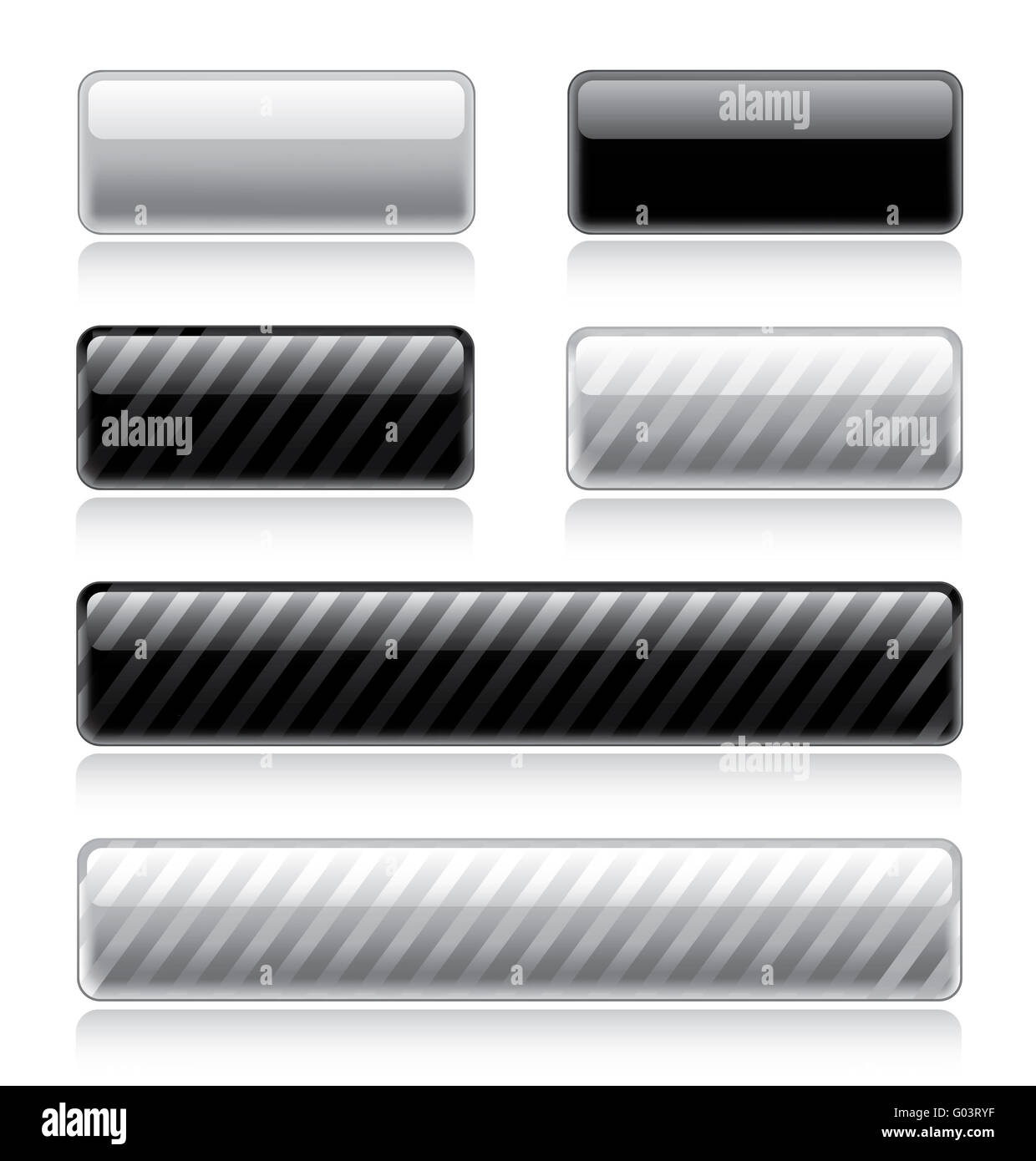 Glossy web buttons Stock Photo - Alamy