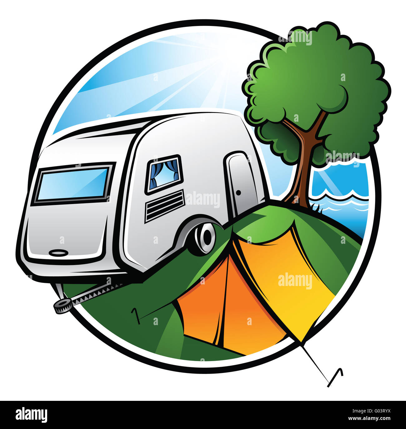 Drawing caravan Cut Out Stock Images & Pictures - Alamy