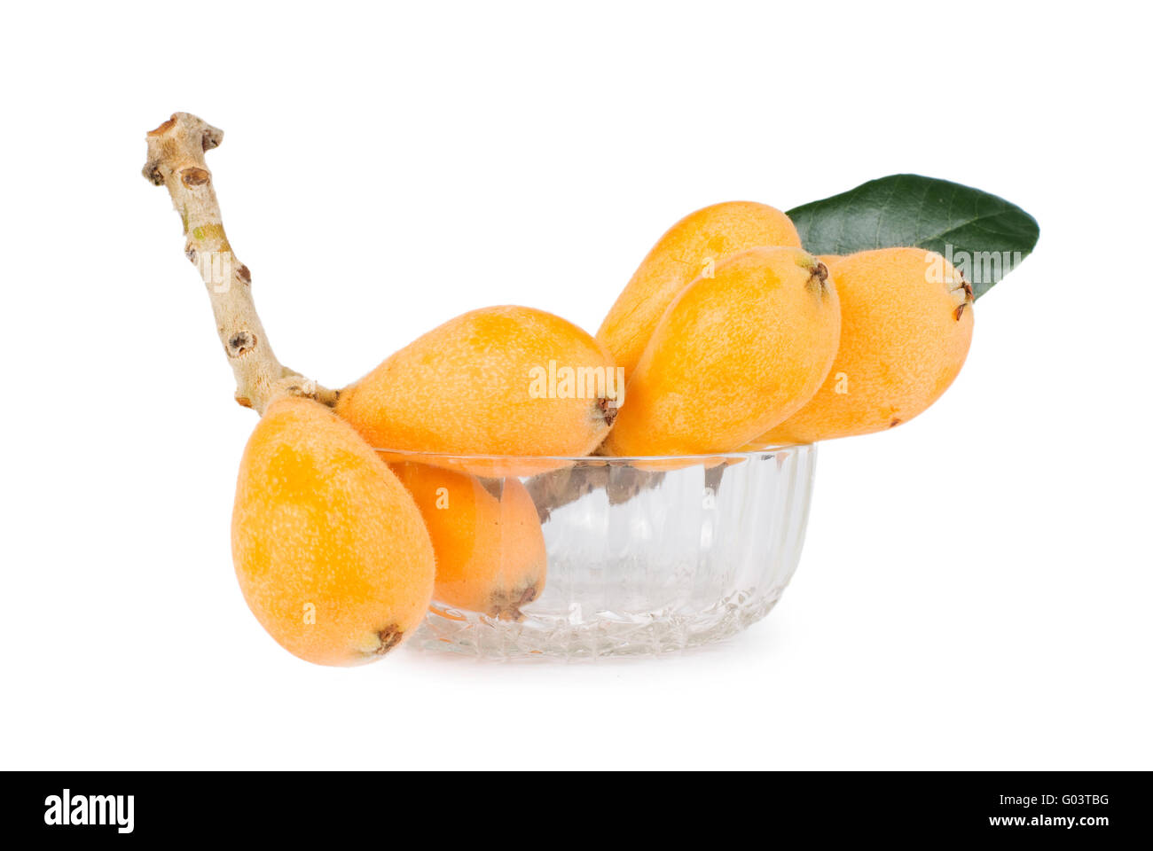 Group of loquat fruits isolated on white background Stock Photo - Alamy