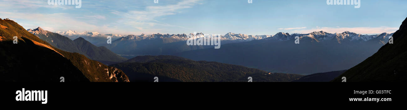 Main Alpine ridge view Stock Photo - Alamy