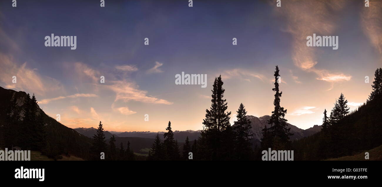 Alpine sky panorama Stock Photo - Alamy