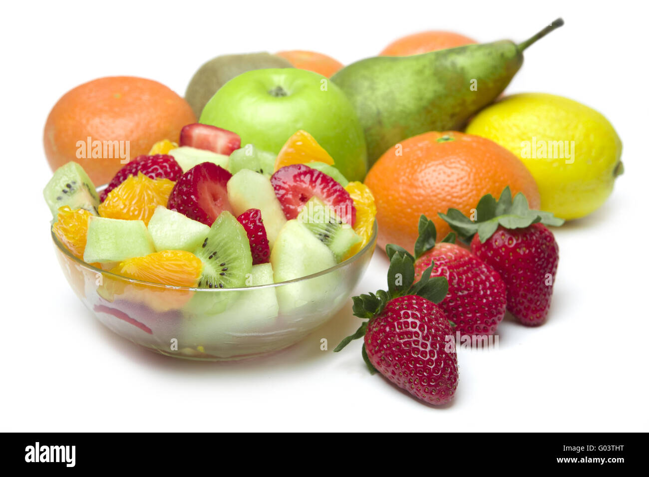 Fresh Fruit Salad in the bowl Stock Photo - Alamy