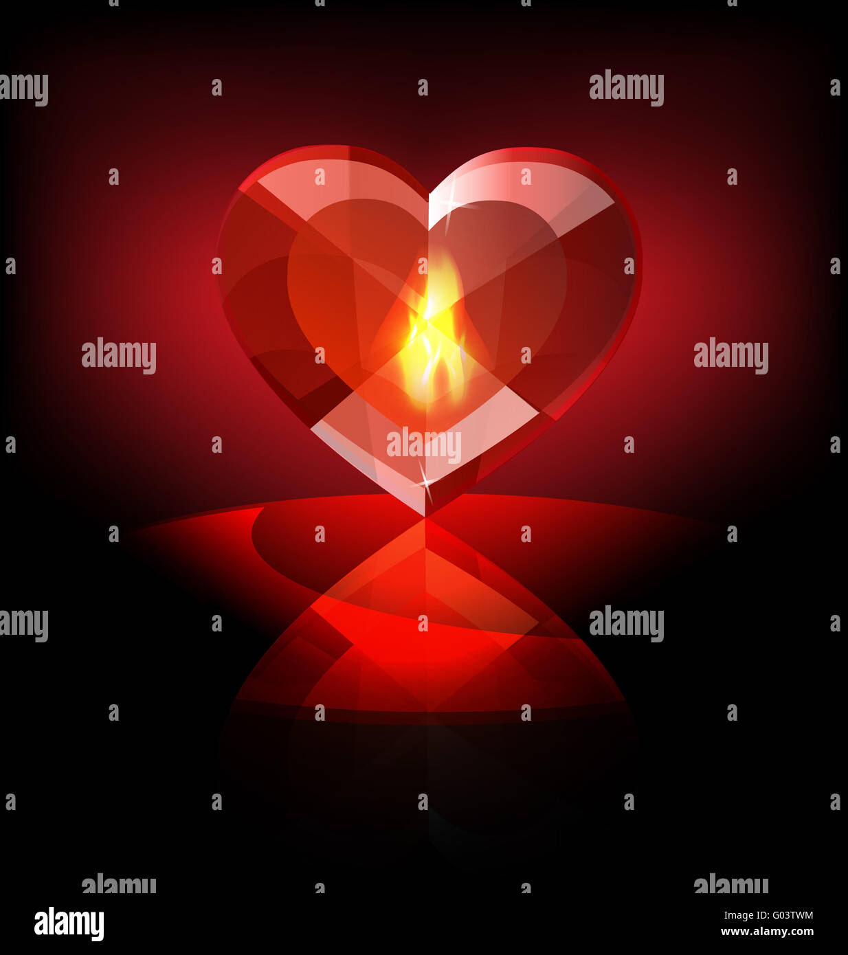 Flaming heart hi-res stock photography and images - Alamy