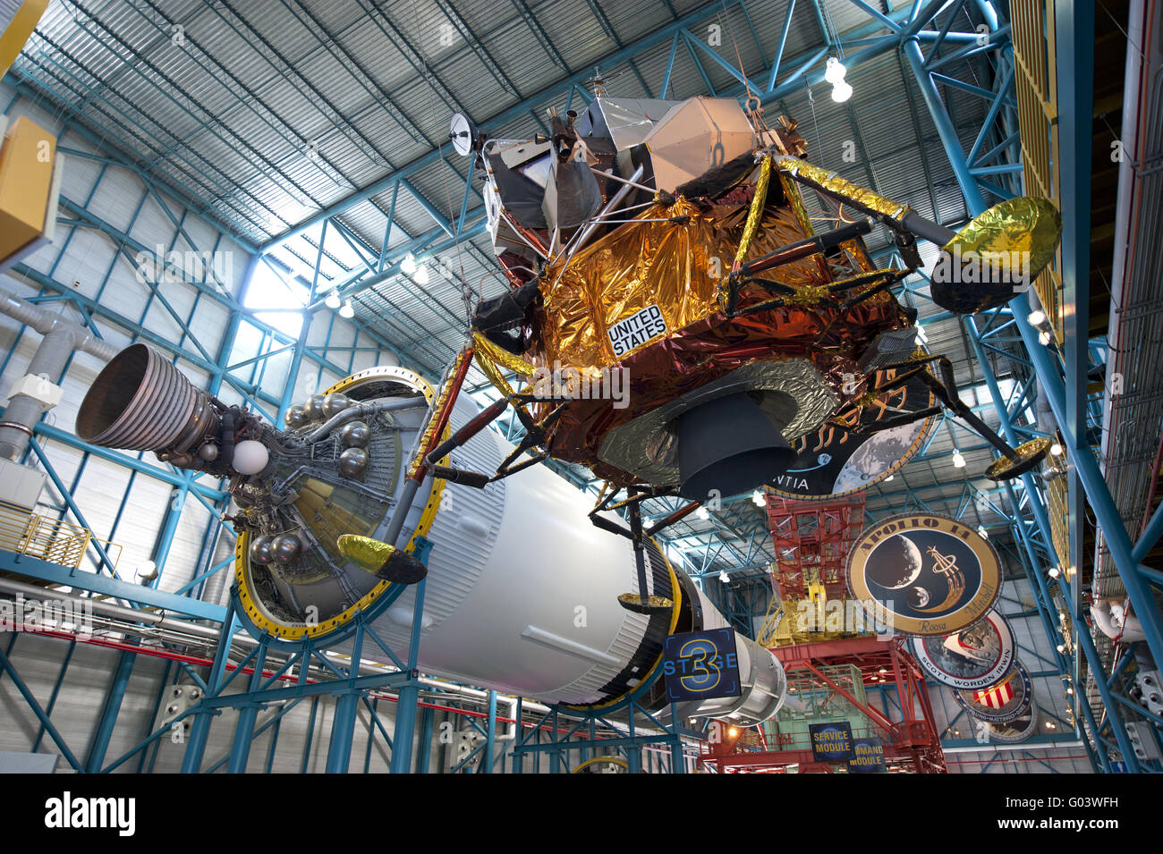 lunar module with saturn v, Kennedy Space Center Stock Photo - Alamy