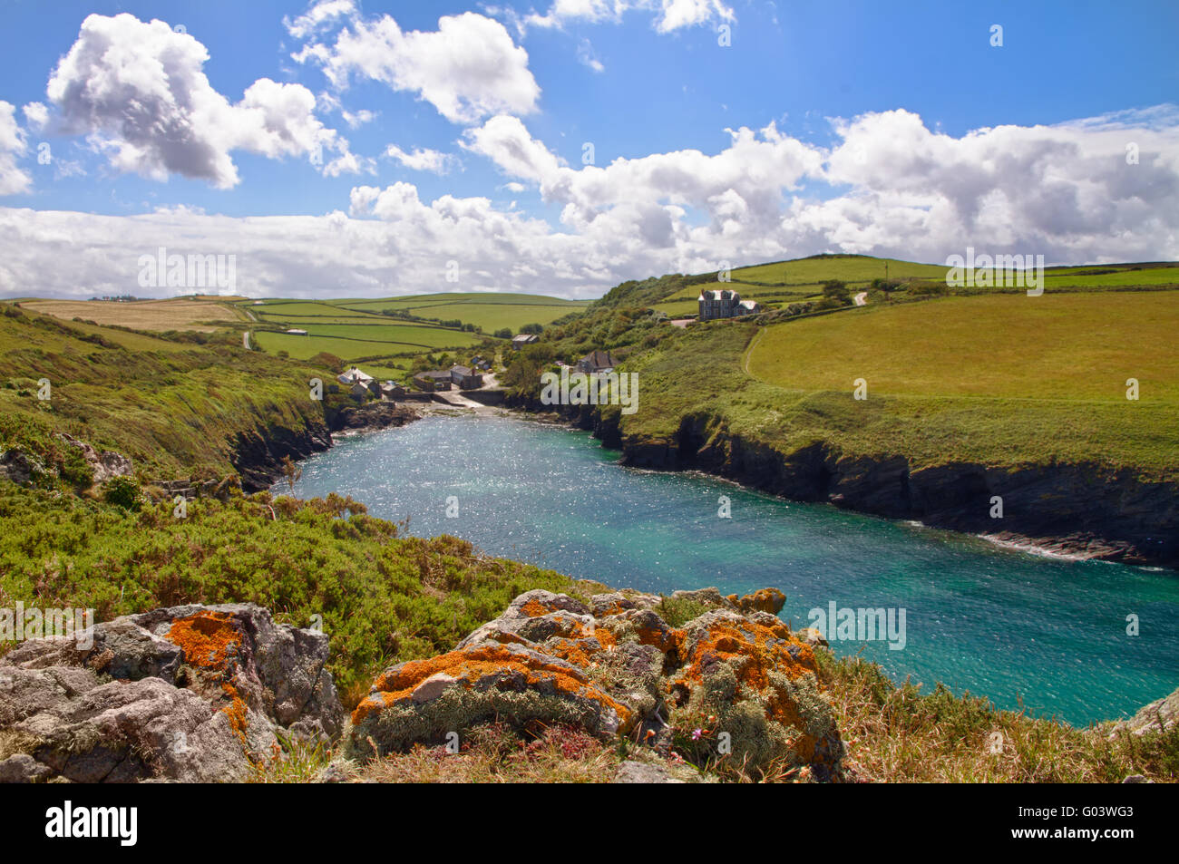 Cove at Port Quin, Cornwall, UK Stock Photo, Royalty Free Image ...
