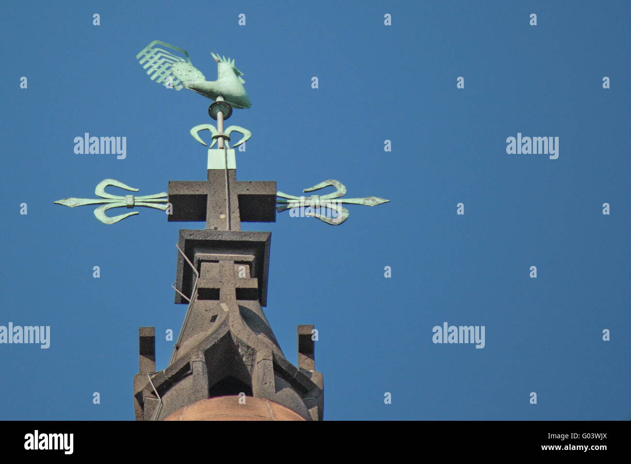 Cross and weathercock Stock Photo - Alamy