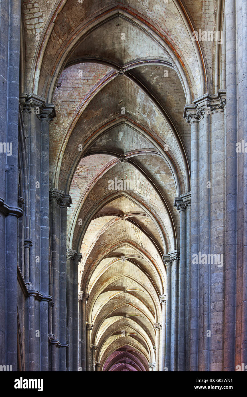 side aisle, Cathedral of Bourges, Centre, France Stock Photo - Alamy