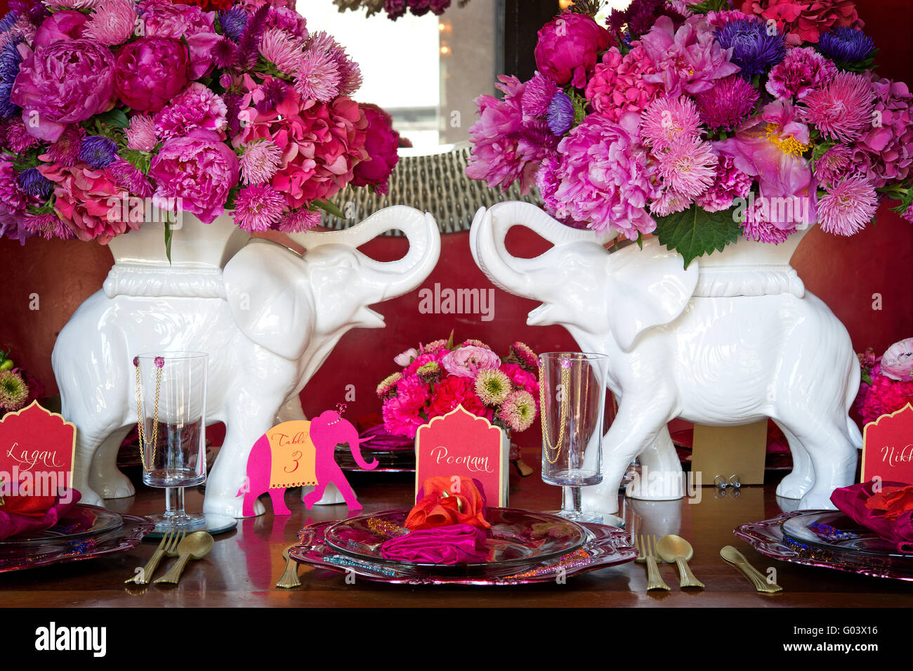 Indian Wedding Reception Centerpieces