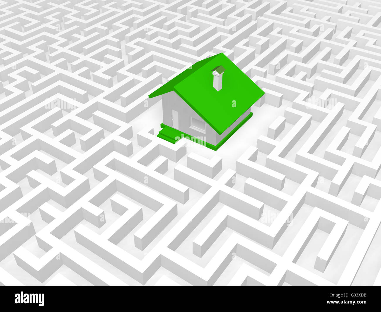 Green house into labyrinth Stock Photo - Alamy
