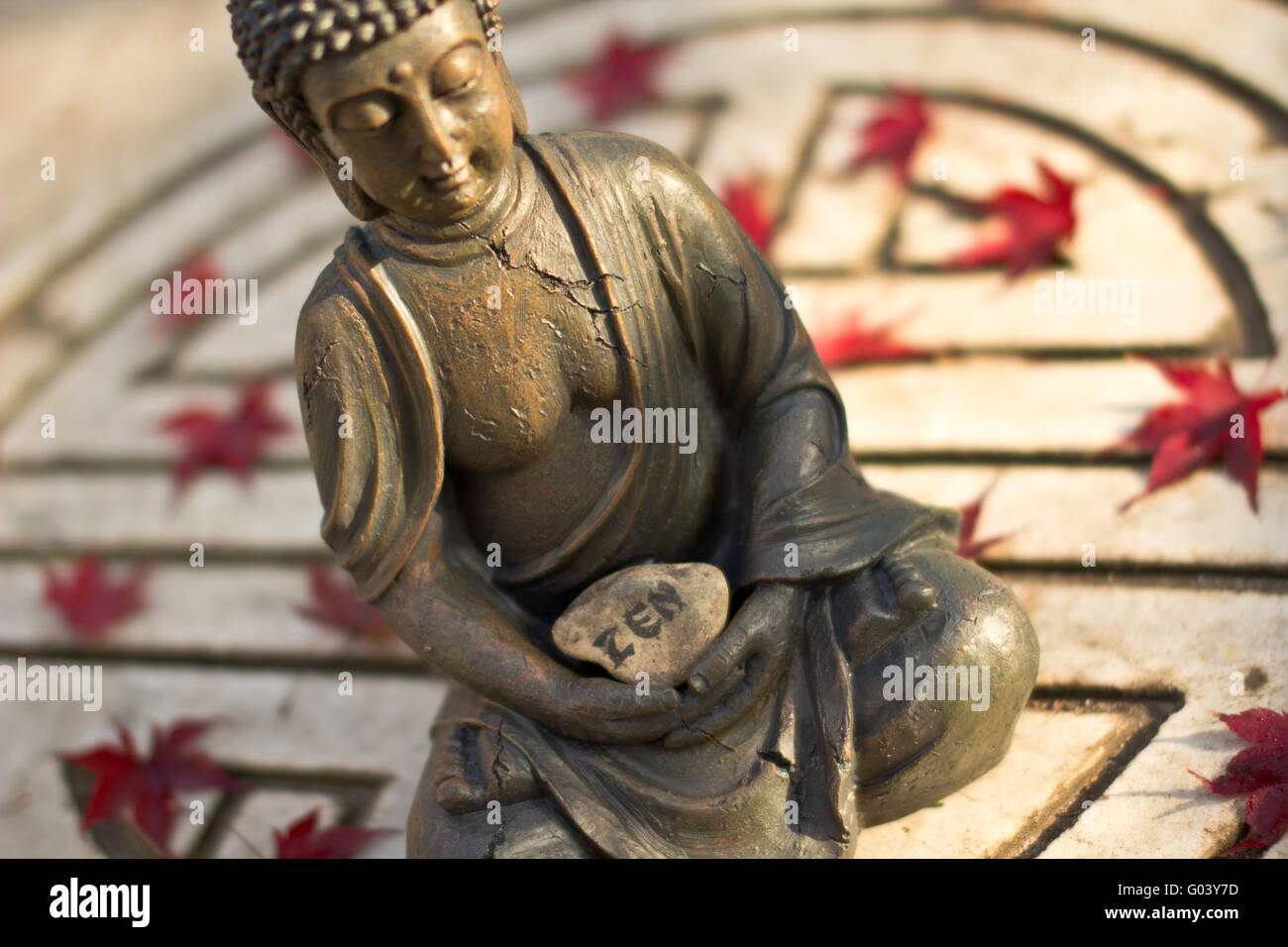 buddha statue meditating in symbol of long life Stock Photo - Alamy