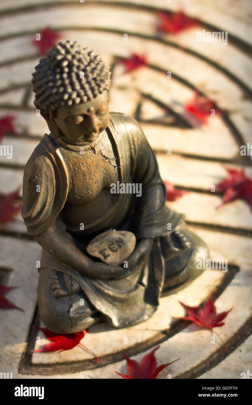 buddha statue meditating in symbol of long life Stock Photo - Alamy