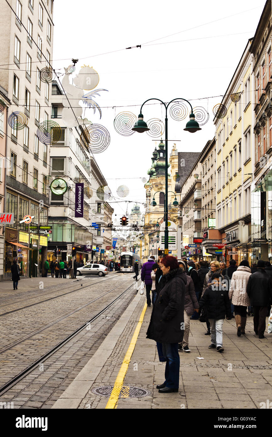 at Christmas at the Landstrasse, Linz, Upper Austr Stock Photo - Alamy