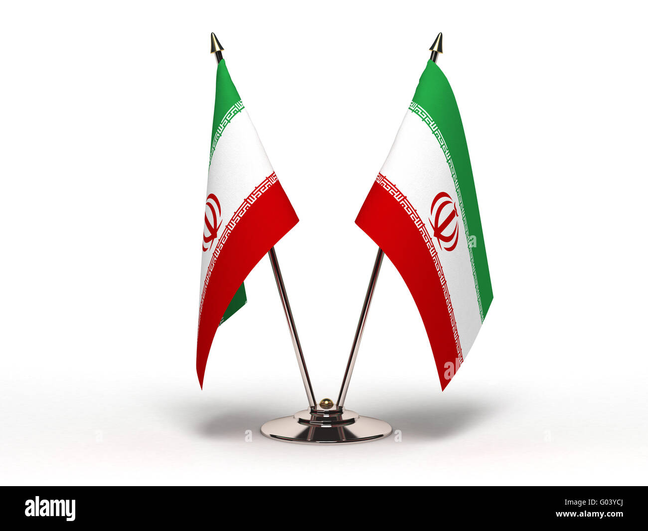 Iran flag on flag pole hi-res stock photography and images - Alamy