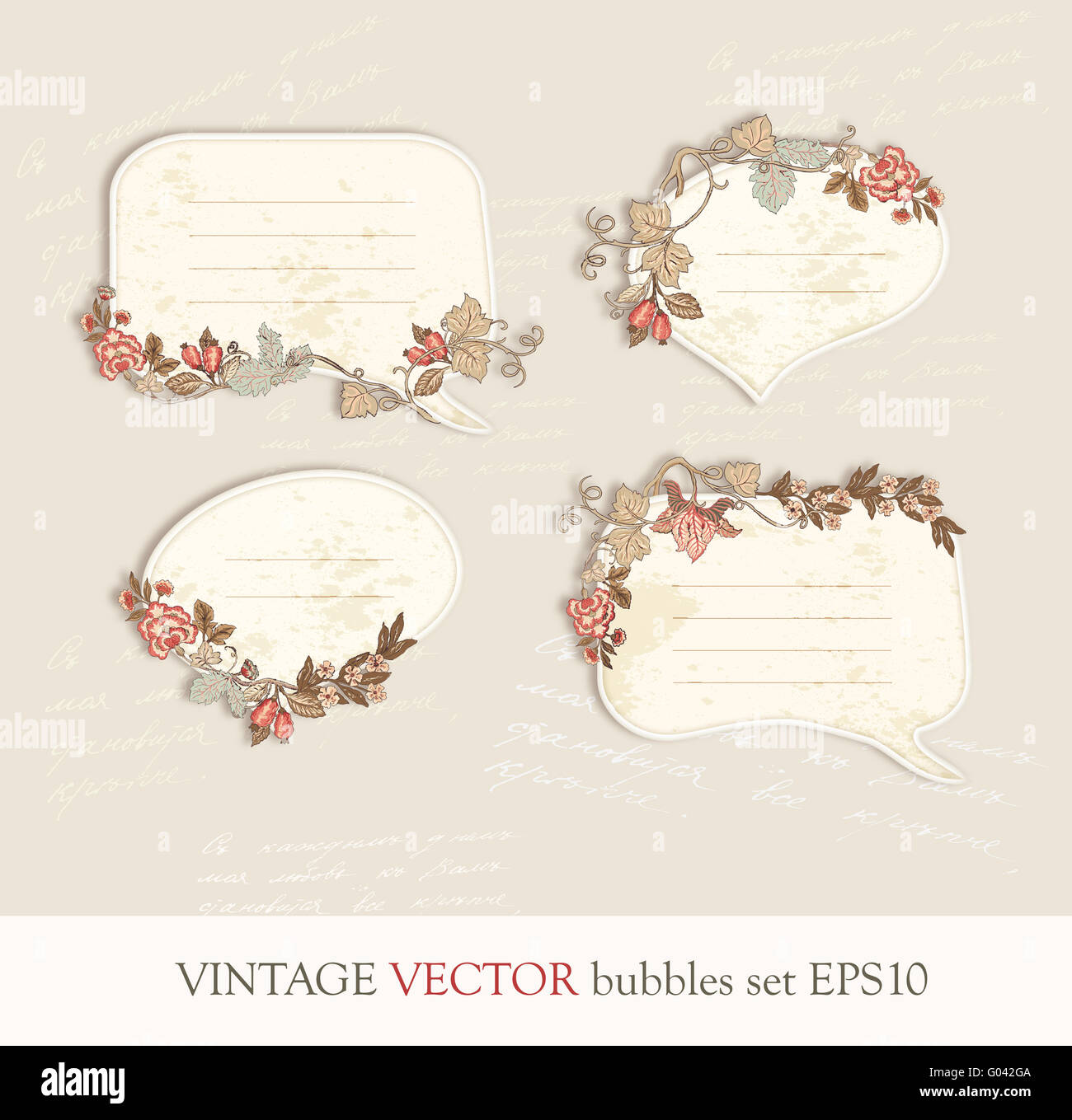 vintage bubbles vector illustration Stock Photo - Alamy