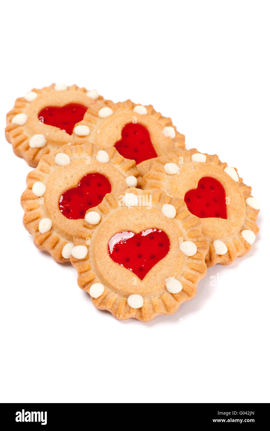 Heart cookies isolated hi-res stock photography and images - Alamy