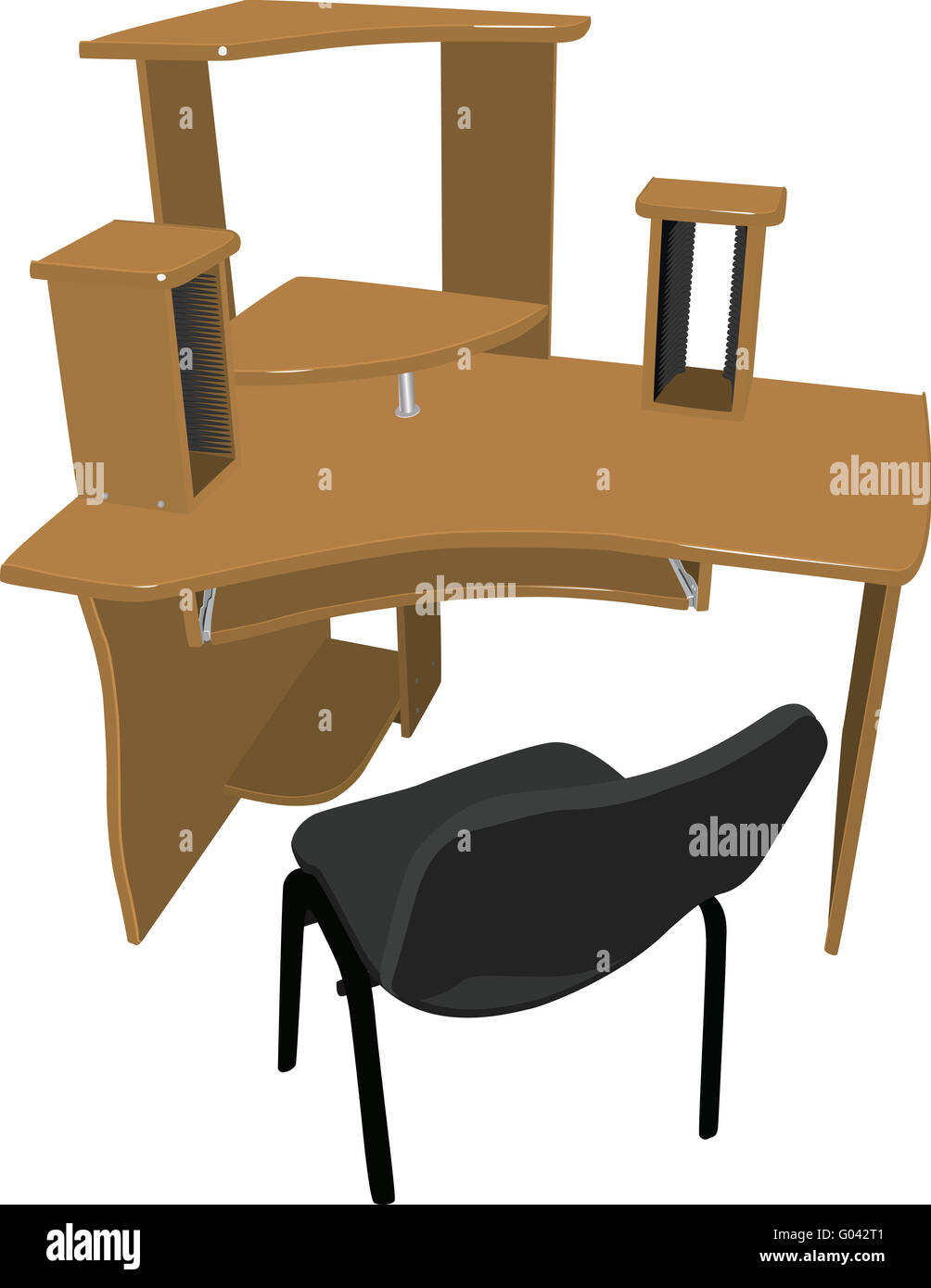 Chair and table for your computer Stock Photo - Alamy