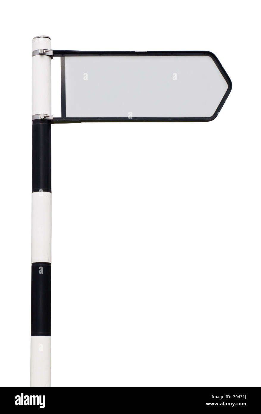 blank black and white road sign with grey copy-space for your design ...