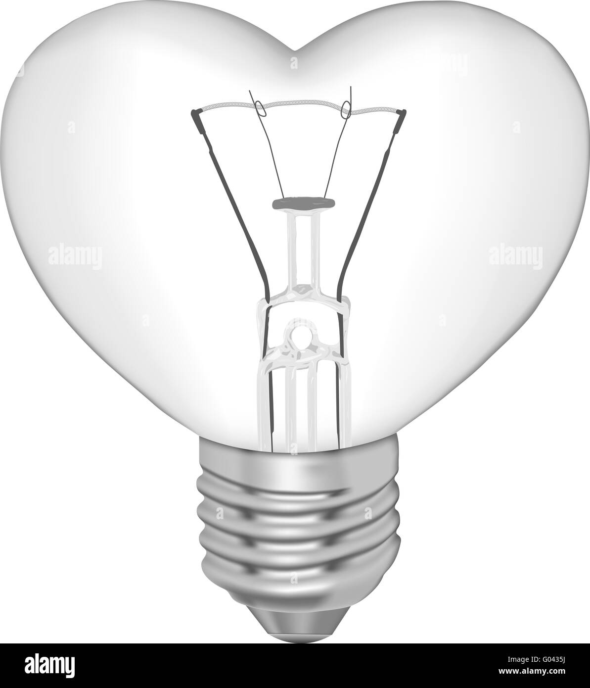 Bulb in the form of heart Stock Photo - Alamy