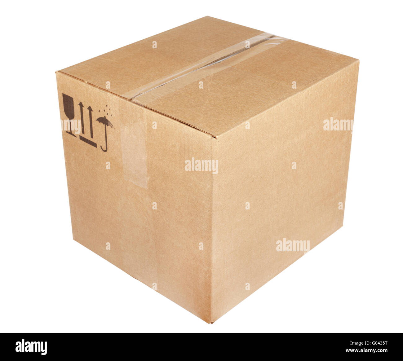 empty cardboard box isolated on the white background Stock Photo - Alamy