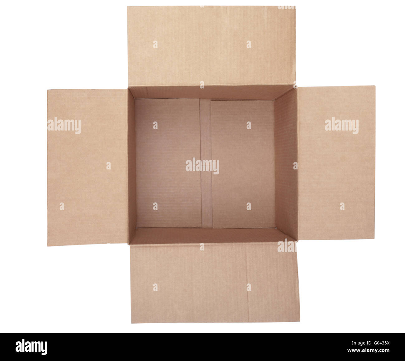 empty cardboard box isolated on the white background Stock Photo - Alamy