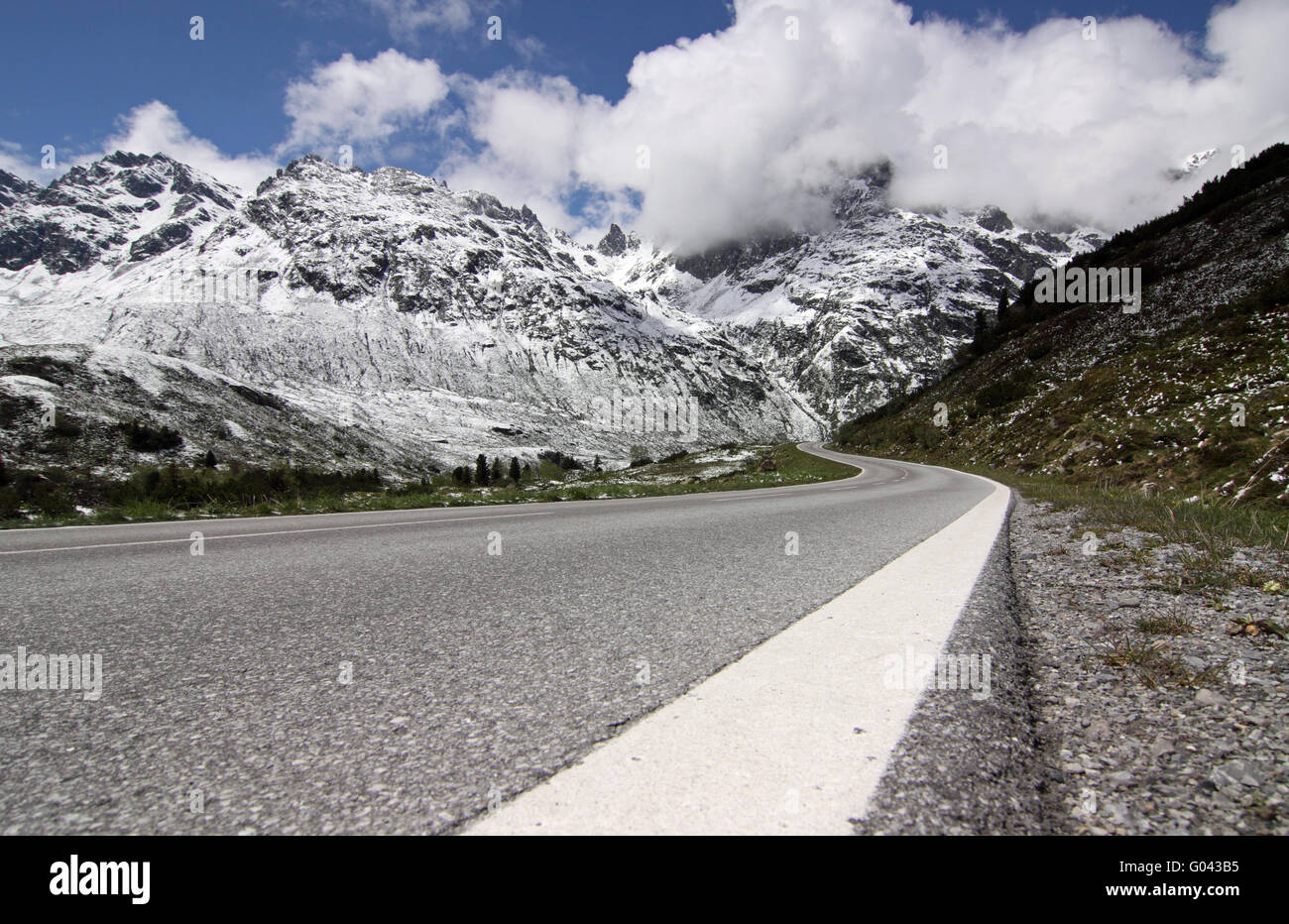 Road through the Alps Stock Photo - Alamy