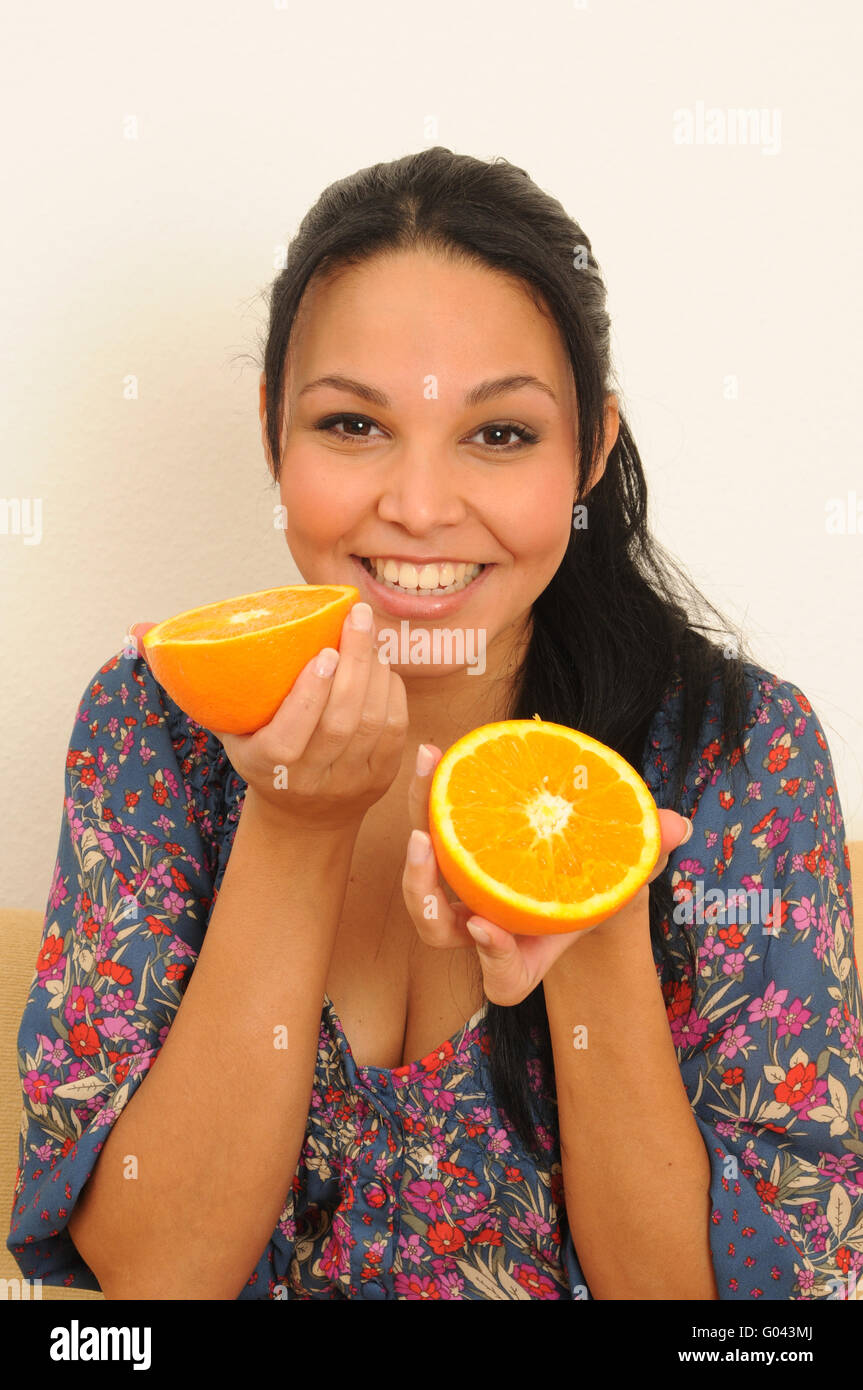 eating and enjoying fresh fruit Stock Photo - Alamy