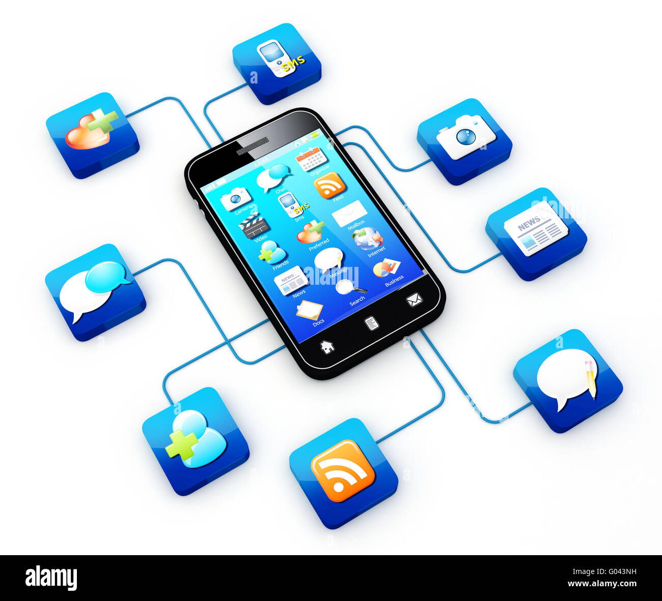 Icon web mobile applications Cut Out Stock Images & Pictures - Alamy