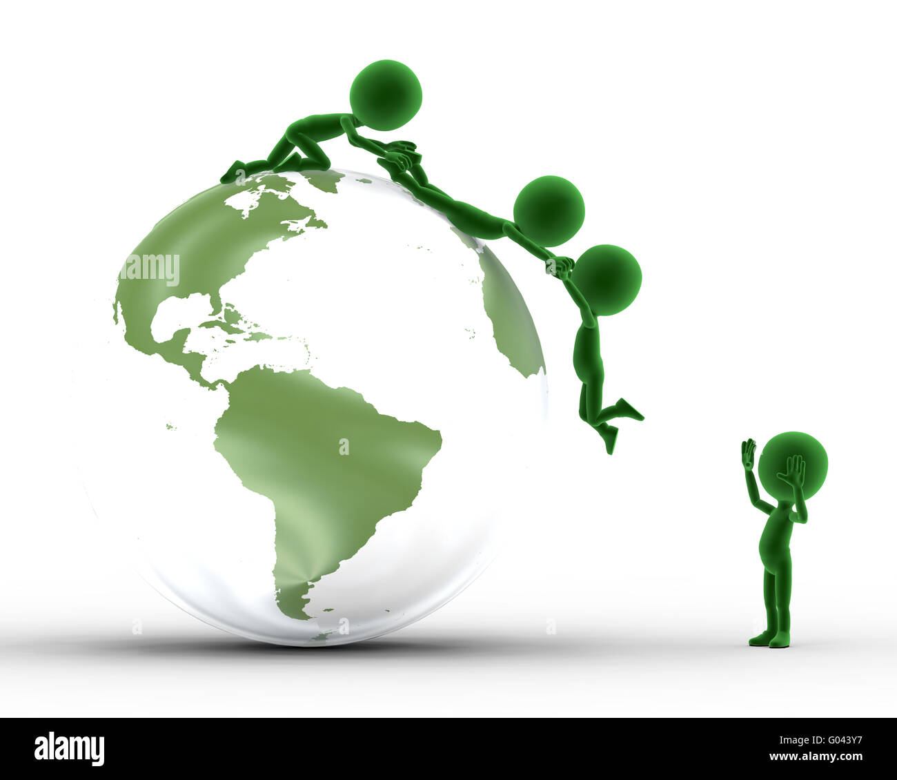 3d man helping hi-res stock photography and images - Alamy