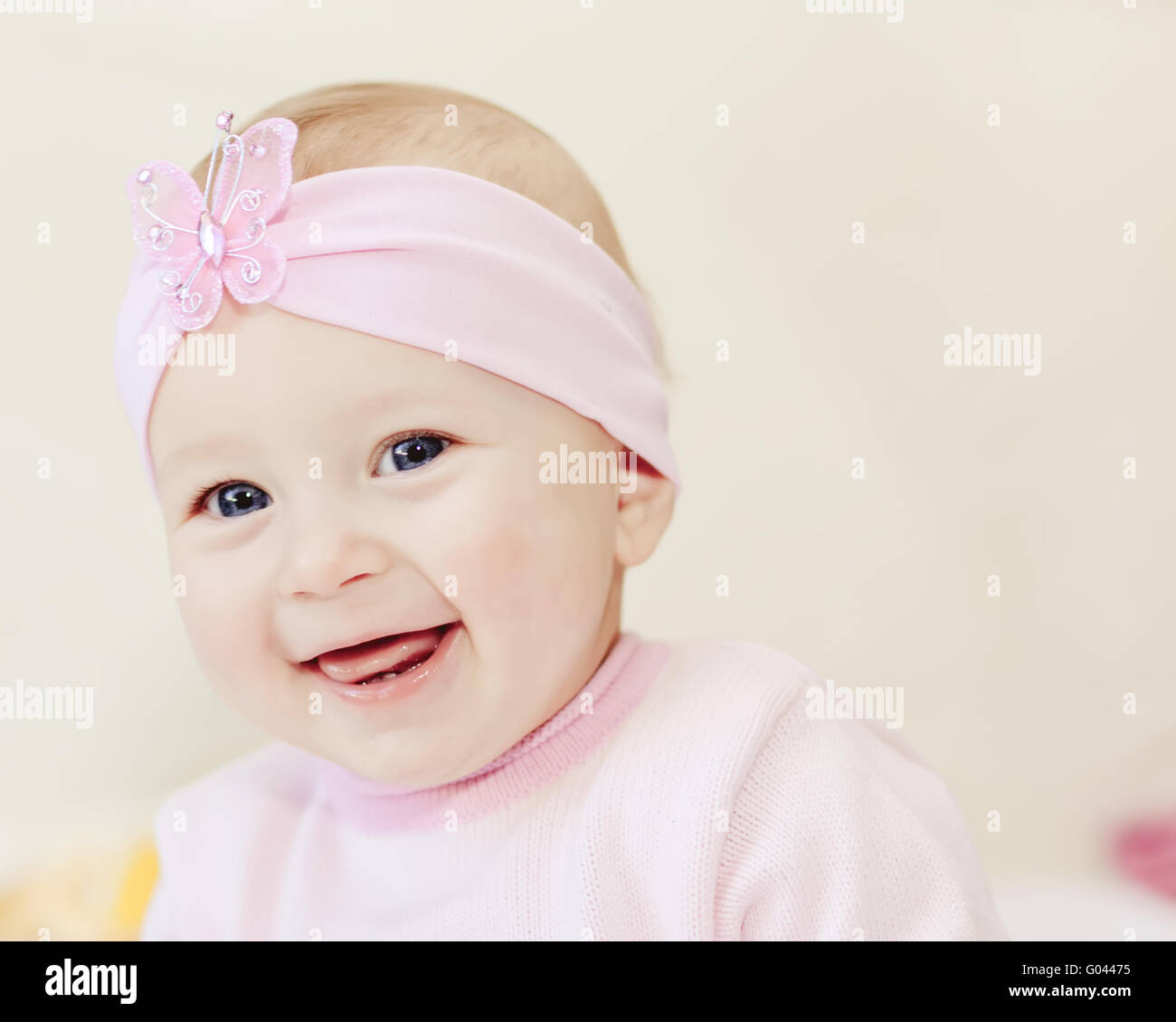 smiling baby girl Stock Photo - Alamy