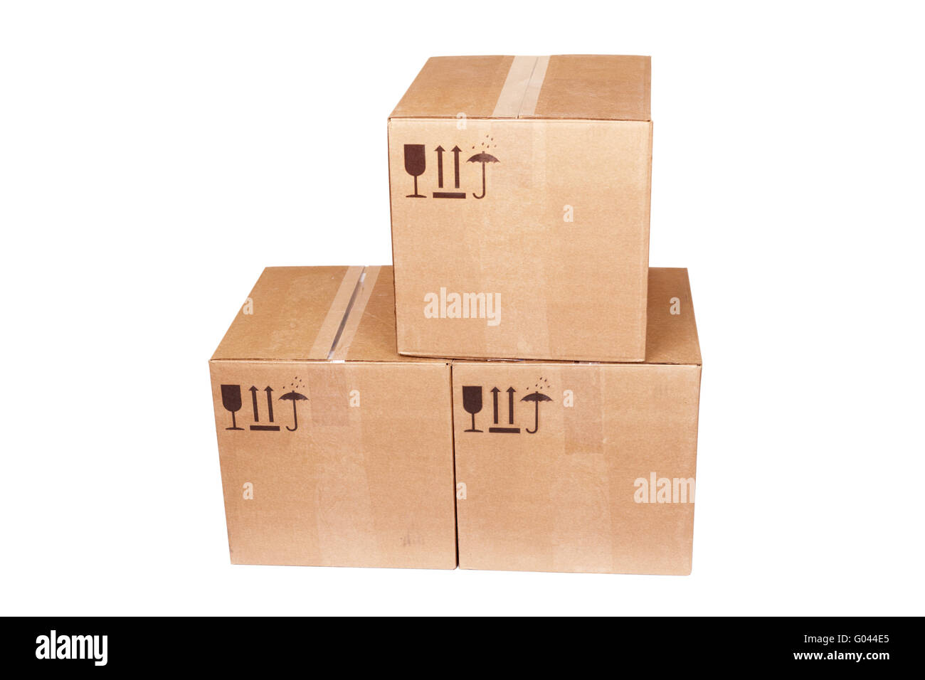 Carboard Boxes isolated on the white background Stock Photo - Alamy