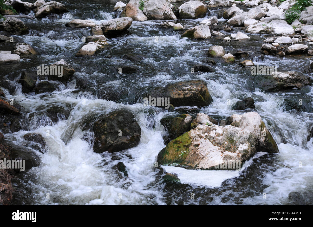 Mountain Stream and Boulders Stock Photo - Alamy