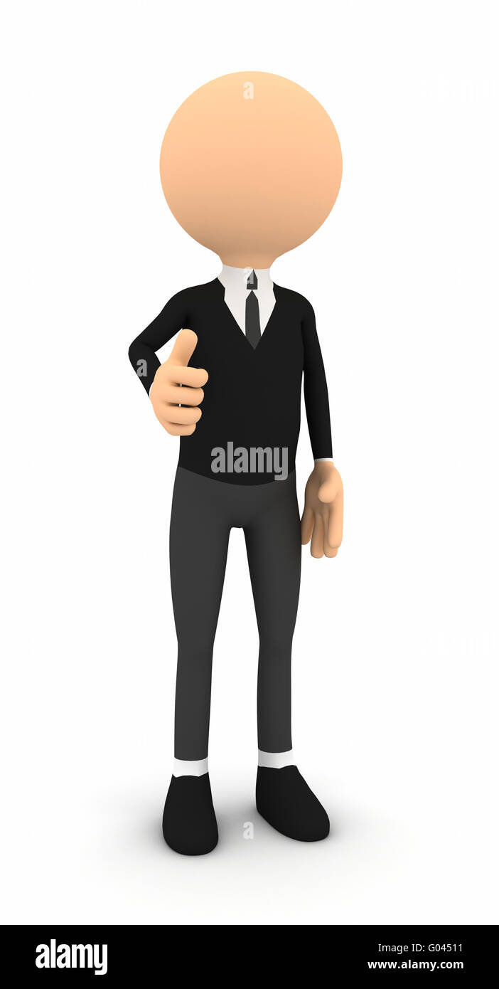 3d man hand showing thumbs hi-res stock photography and images - Alamy