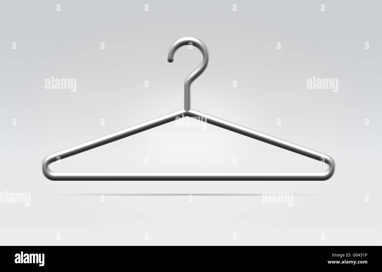 Metallic polished realistic fashion clothes hanger Stock Photo - Alamy