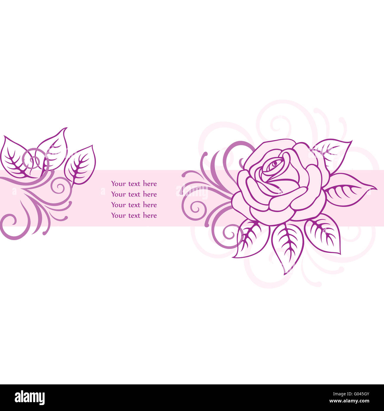 Floral card background Stock Photo - Alamy