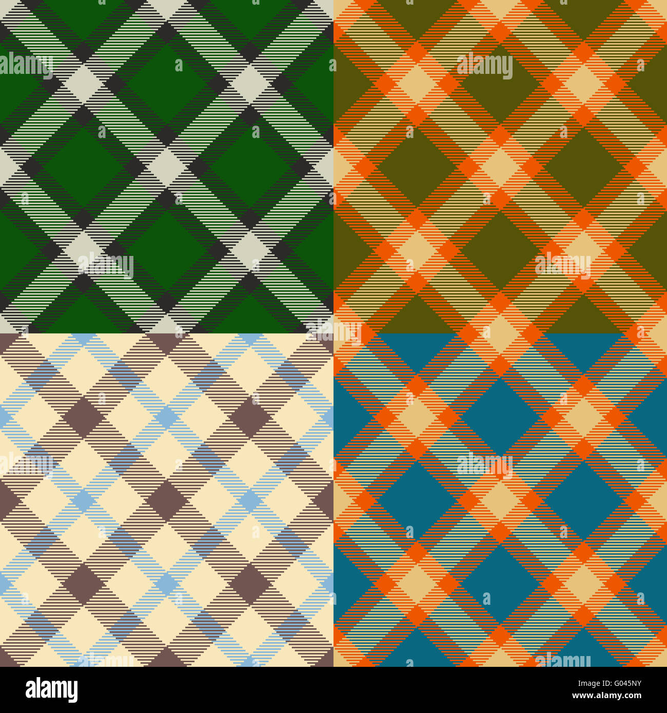 Color plaid patterns set Stock Photo - Alamy