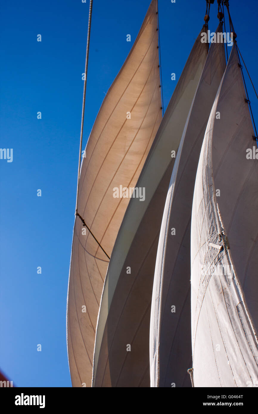 Foresails of a tall sailing ship Stock Photo - Alamy