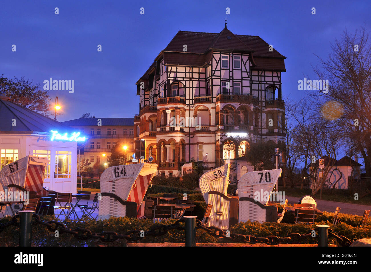 Hotel Castle at the Sea, promenade, Ostseeallee, Kuhlungsborn, district ...