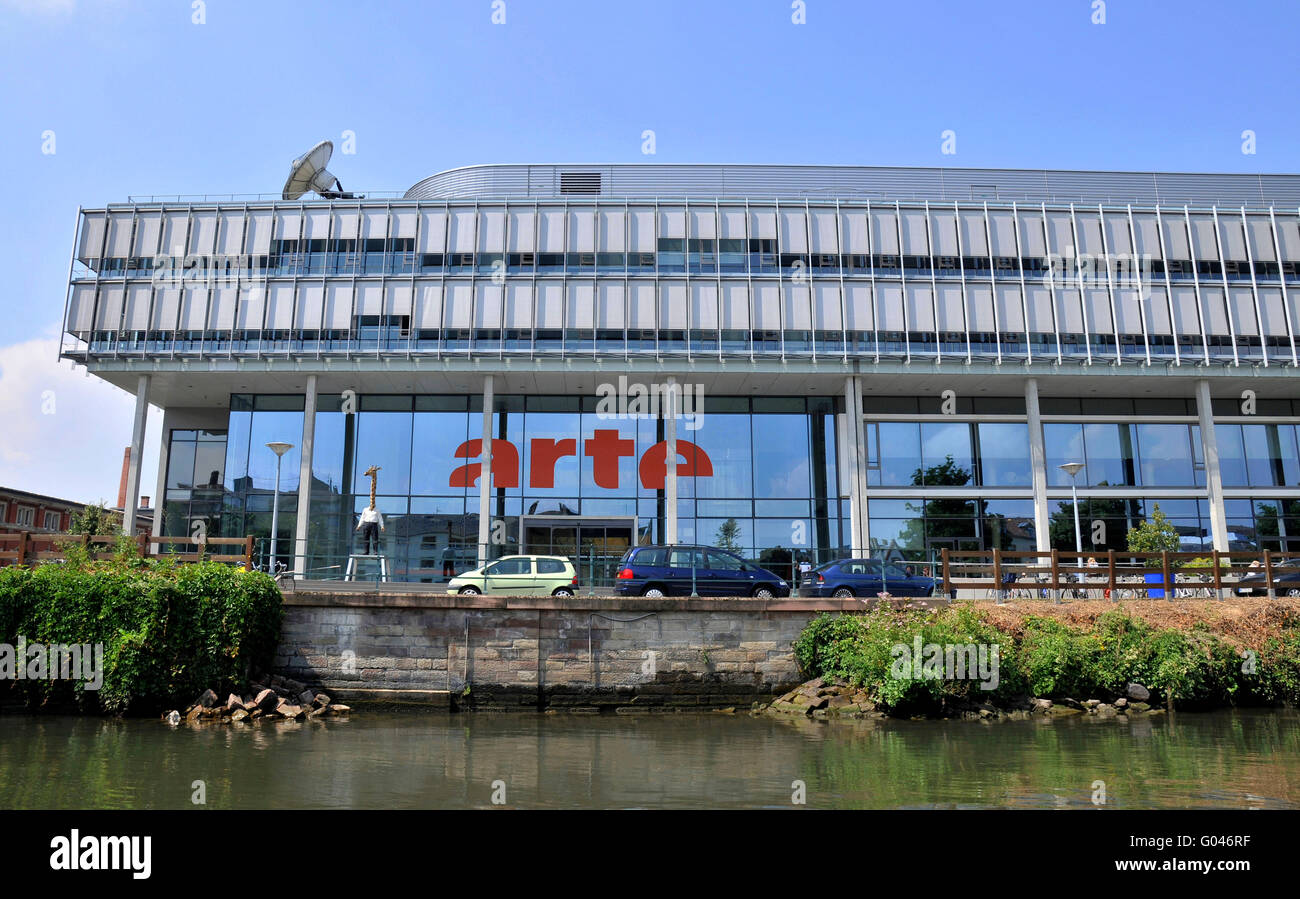 Arte, television broadcaster, telestation, Strasbourg, Alsace, France ...