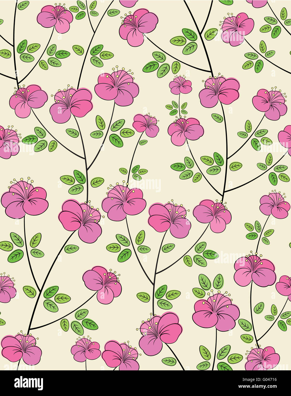 Seamless flower pattern Stock Photo - Alamy
