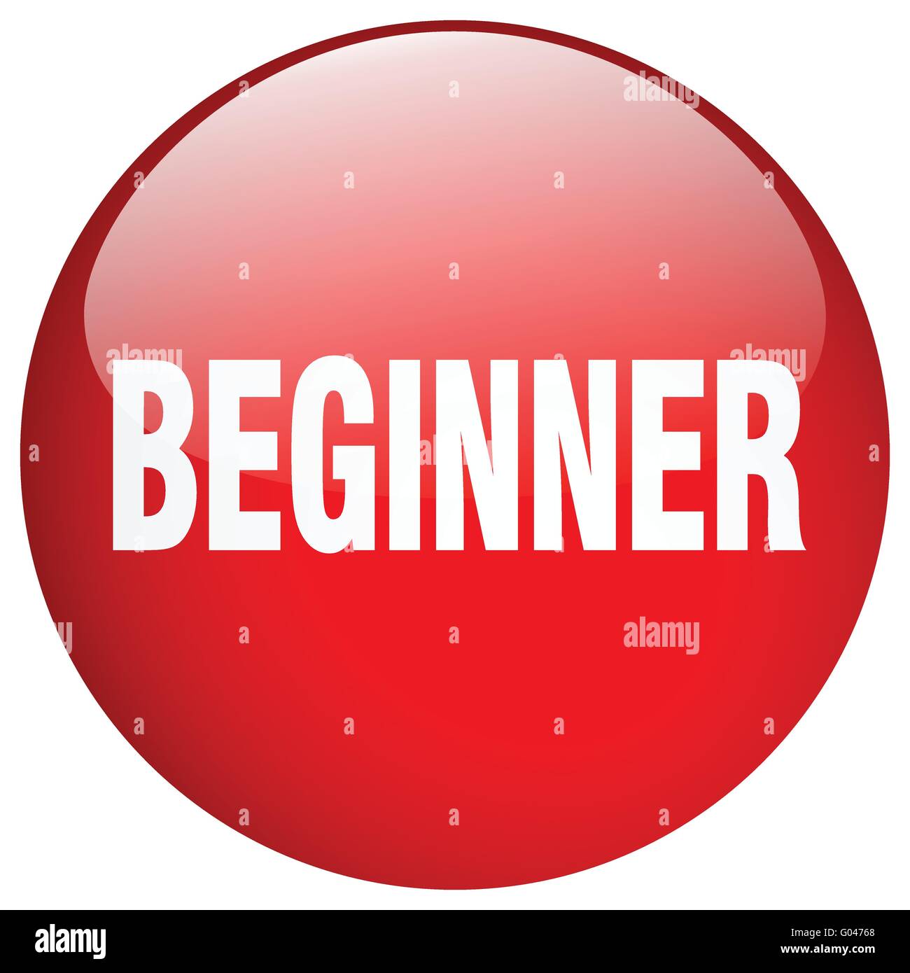 beginner red round gel isolated push button Stock Vector Image & Art - Alamy