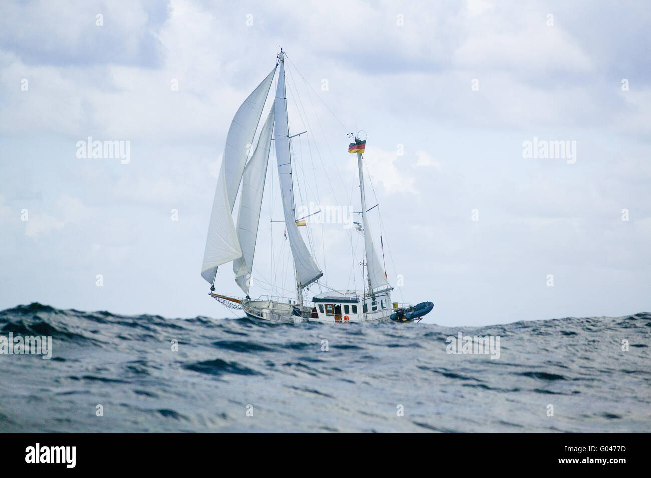 yacht in high seas Stock Photo - Alamy