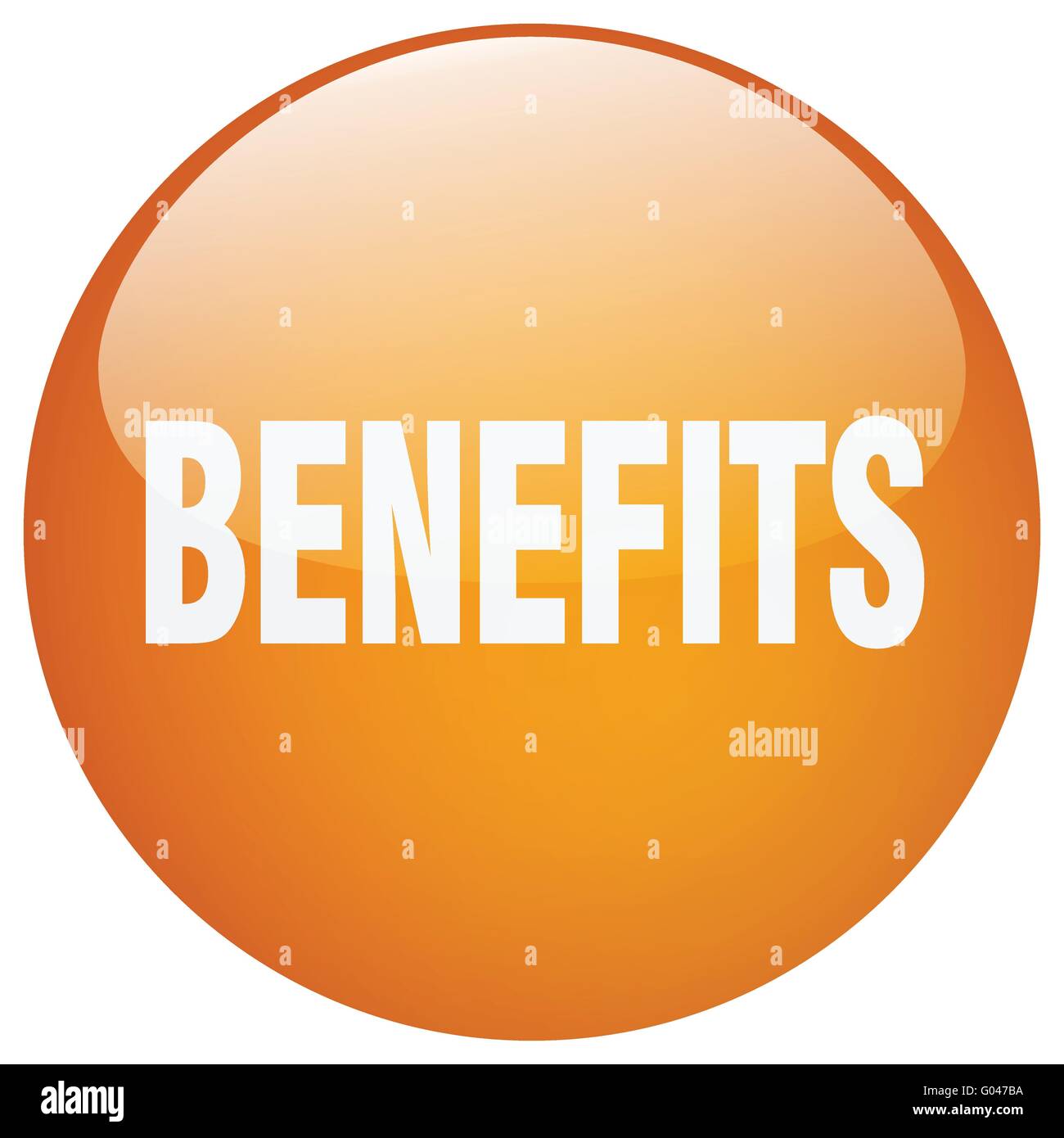 benefits orange round gel isolated push button Stock Vector Image & Art ...