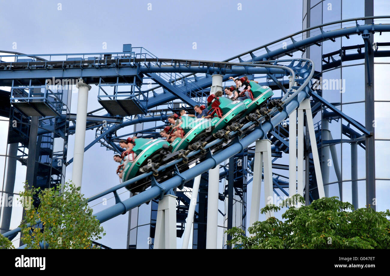 Rollercoaster Euro-Mir, roller coaster, Europa-Park, Rust, Baden ...