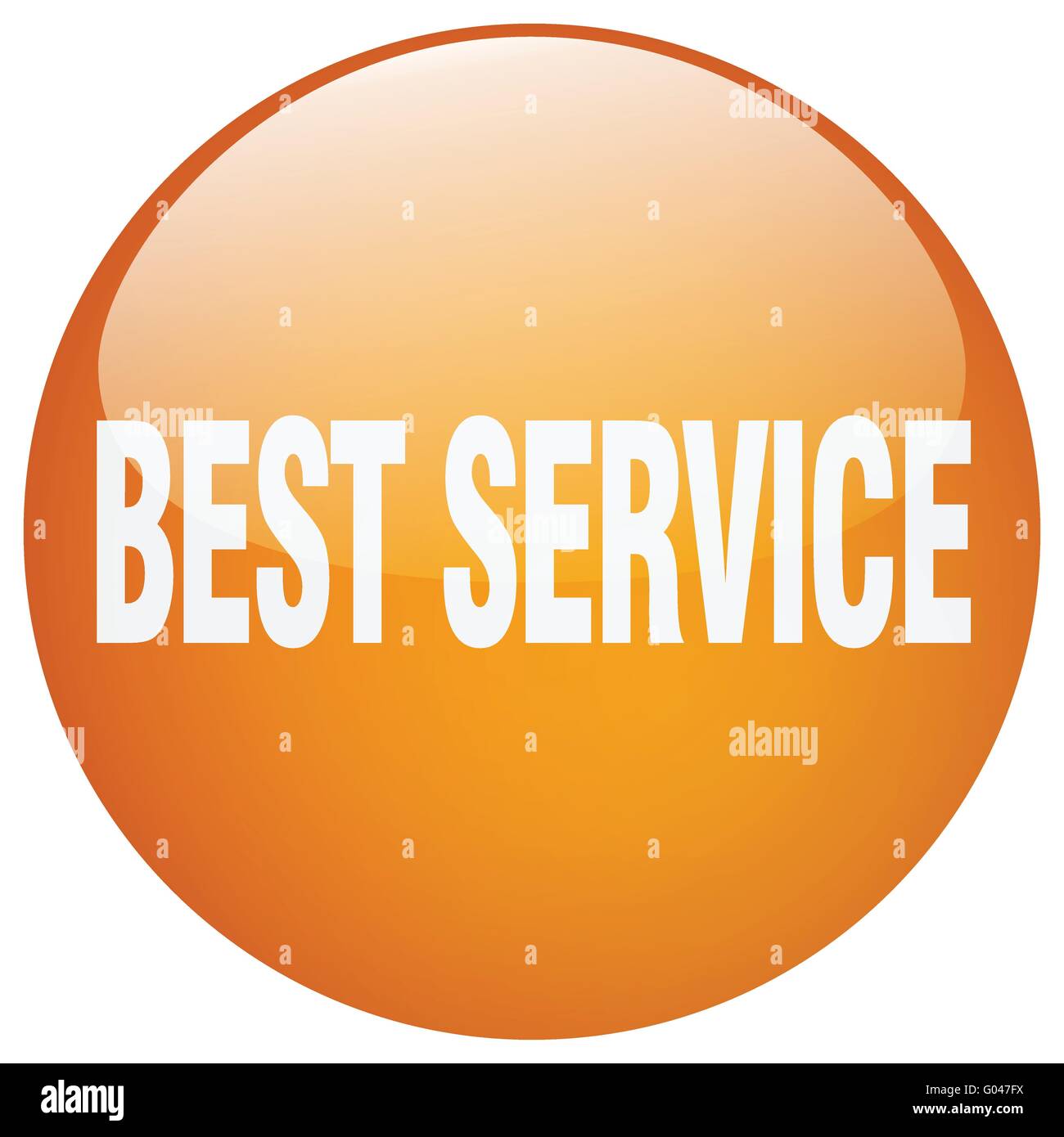 best service orange round gel isolated push button Stock Vector Image ...