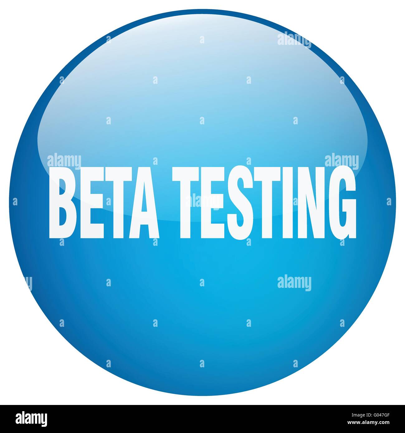 beta testing blue round gel isolated push button Stock Vector Image ...