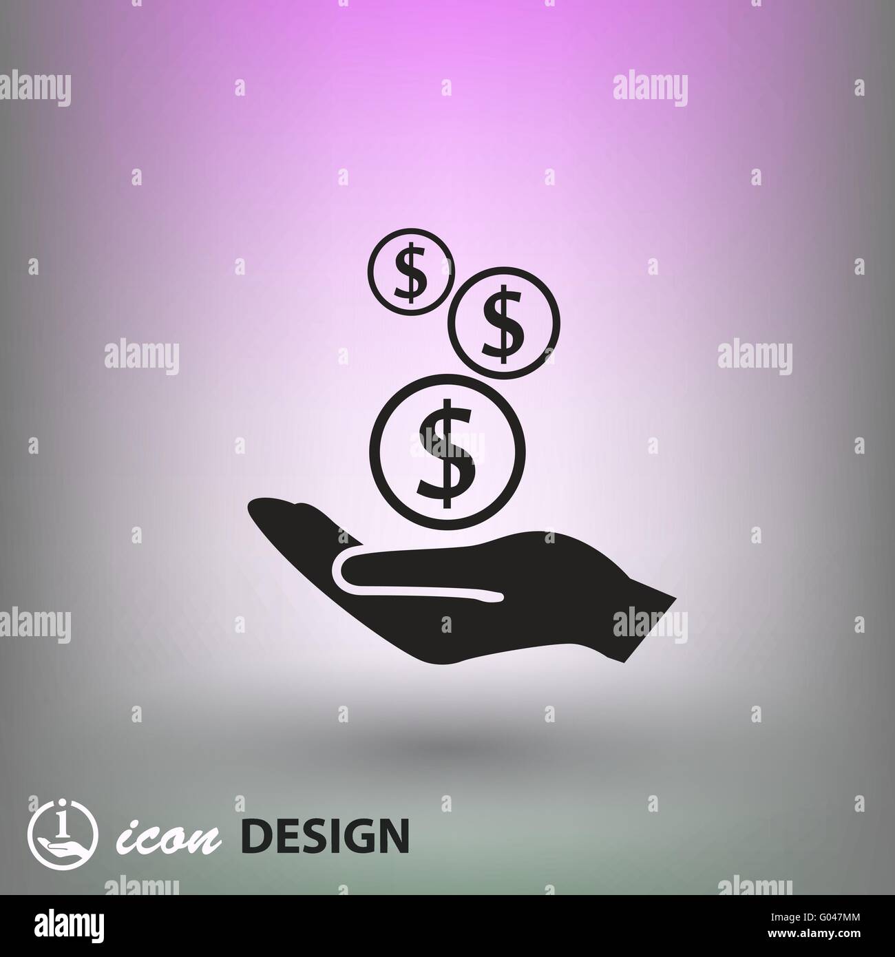 Pictograph of money in hand Stock Vector Image & Art - Alamy