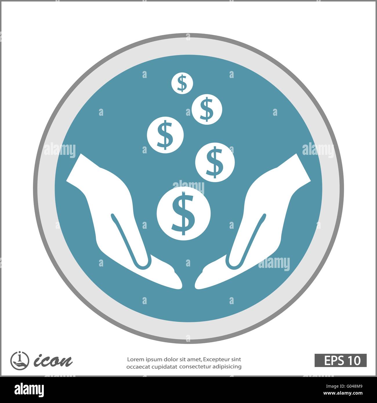 Pictograph of money in hand Stock Vector Image & Art - Alamy
