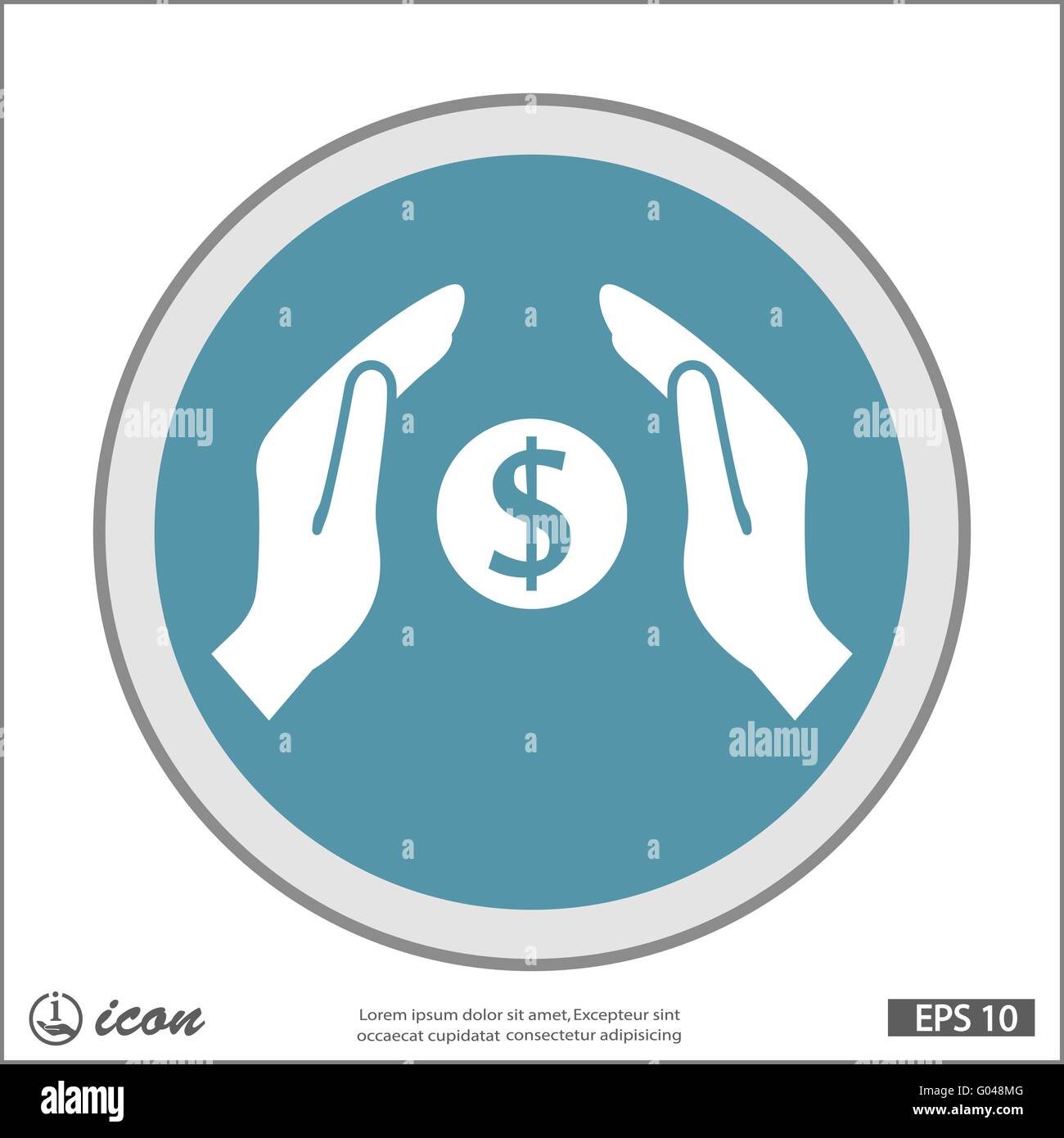 Pictograph of money in hand Stock Vector Image & Art - Alamy