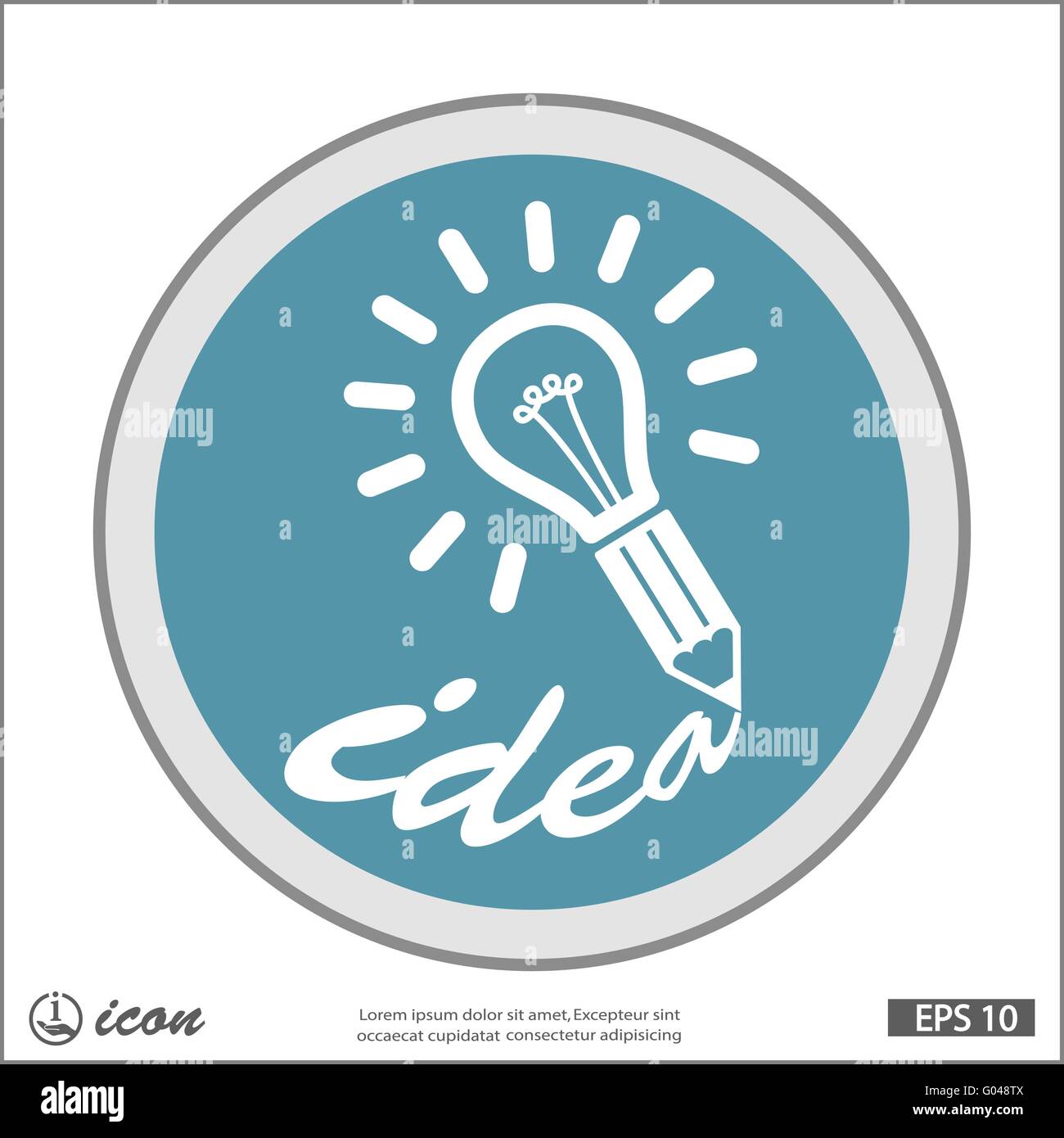 Pictograph of light bulb Stock Vector Image & Art - Alamy