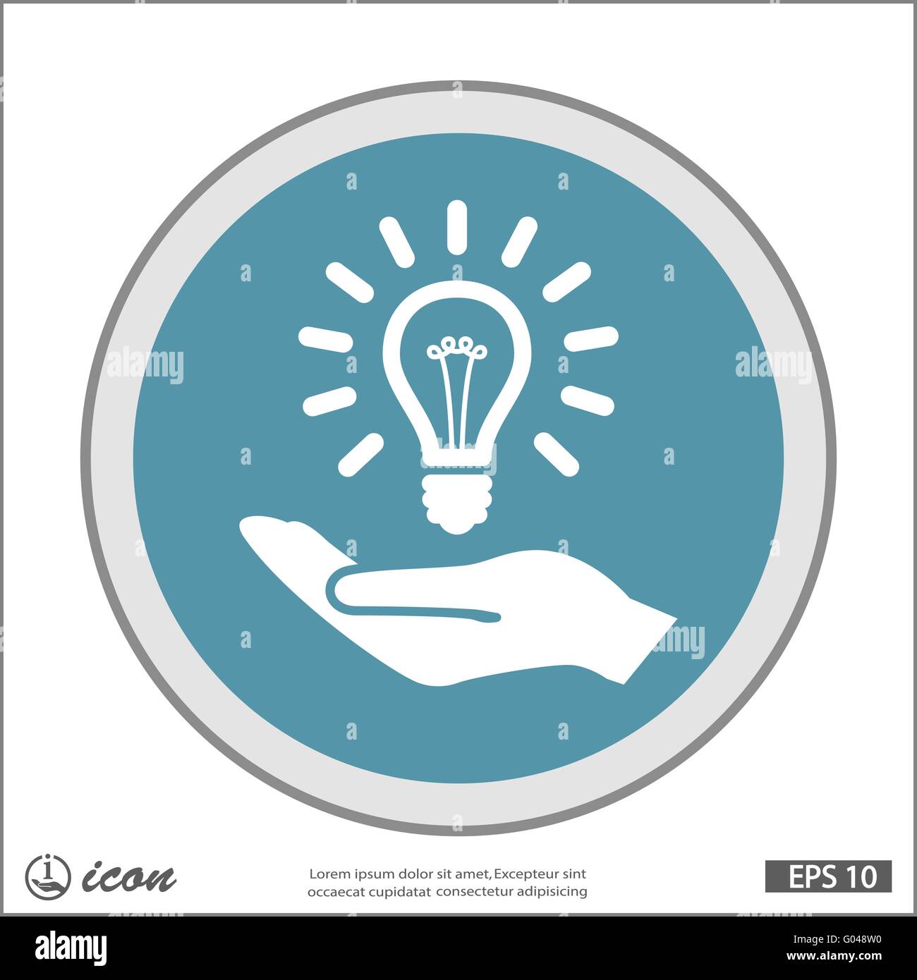 Pictograph of light bulb Stock Vector Image & Art - Alamy